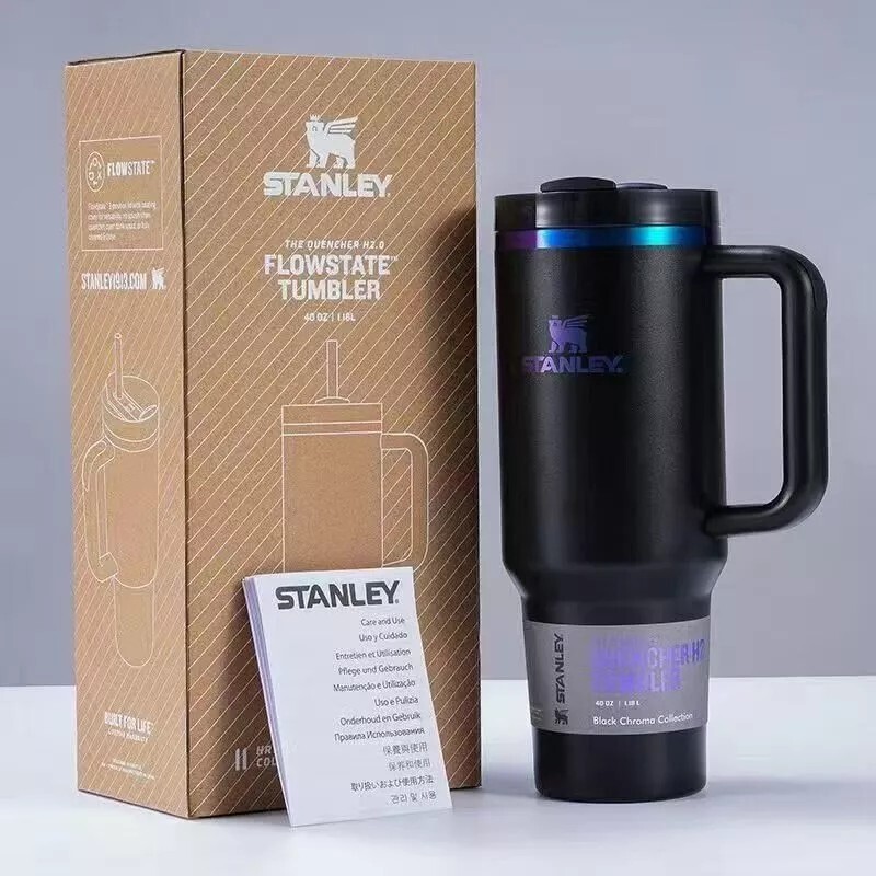 Stanley Black Chroma 40 Oz Quencher Tumbler H2.0 FlowState LIMITED EDITION