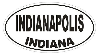 Indianapolis Indiana Oval Bumper Sticker or Helmet Sticker D1664 Euro ...