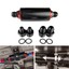 High Flow Inline Fuel Filter 100 Micron Cleanable 6AN 8AN 10AN Adapter ...