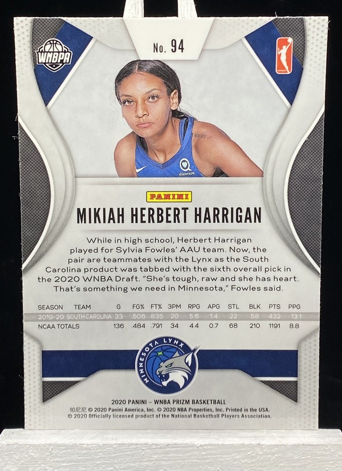 2020 Panini Prizm WNBA Mikiah Herbert Harrigan Base RC #94 Lynx C994 | eBay