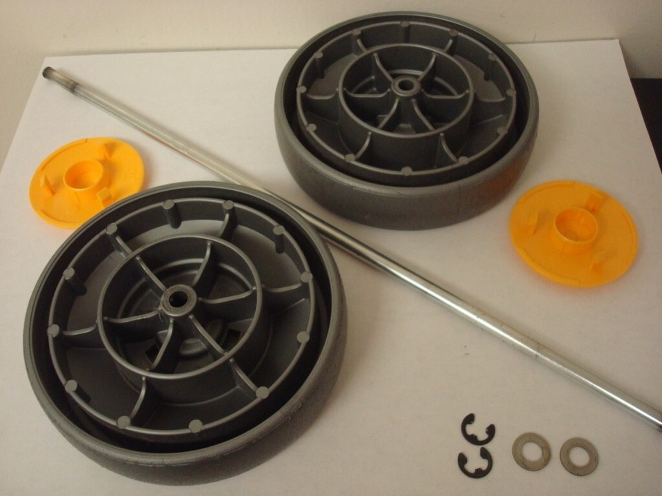 Genuine OEM Dyson Yellow DC07 DC14 Axle & Wheel Kit Complete With Clips ...