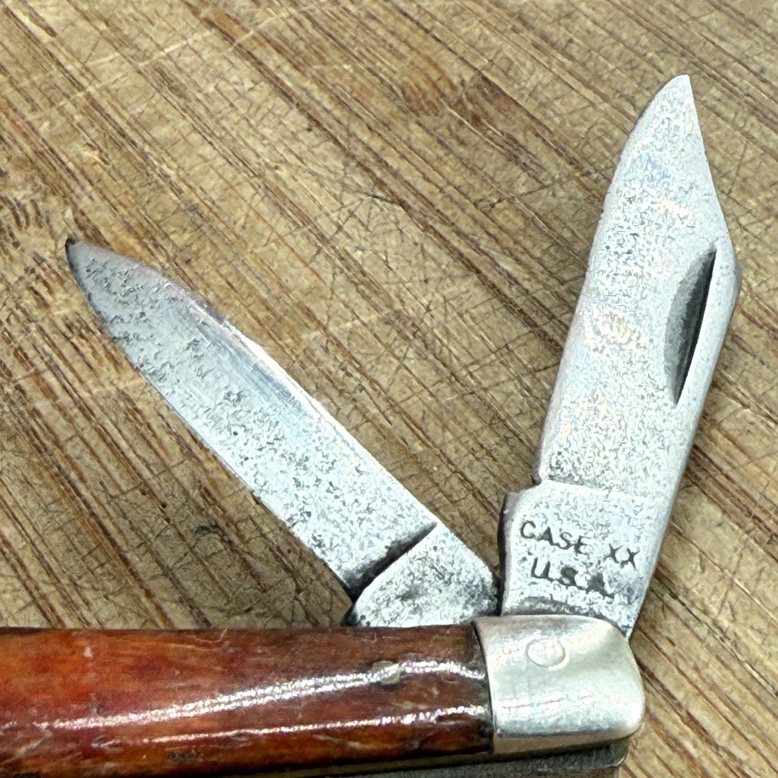 CASE XX USA 1965-69 6229 1/2 TADPOLE Pocket knife Reddish PRETTY Bone ...