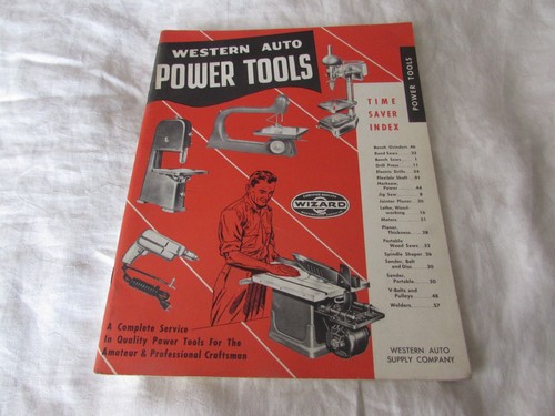 1952 vintage Western Auto Wizard POWER TOOL CATALOG 64 pages ...