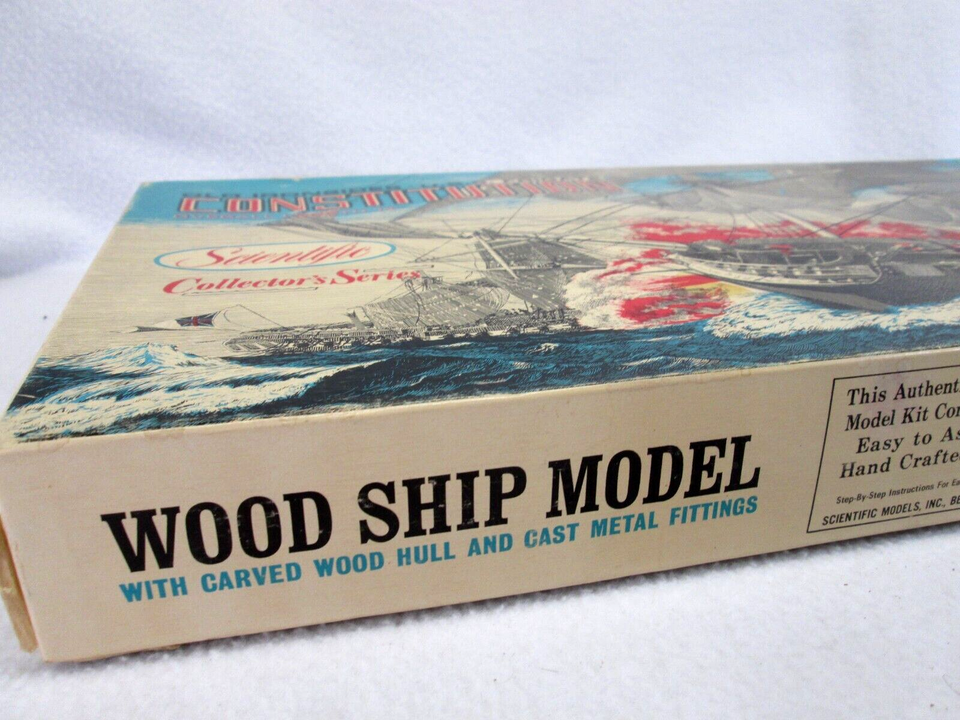 Vintage Scientific Old Ironsides USS Frigate Constitution wood model ...