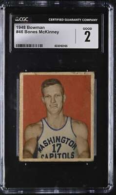 1948 BOWMAN #46 BONES MCKINNEY CGC 2 GOOD RC ROOKIE HIGH NUMBER 4208 | eBay