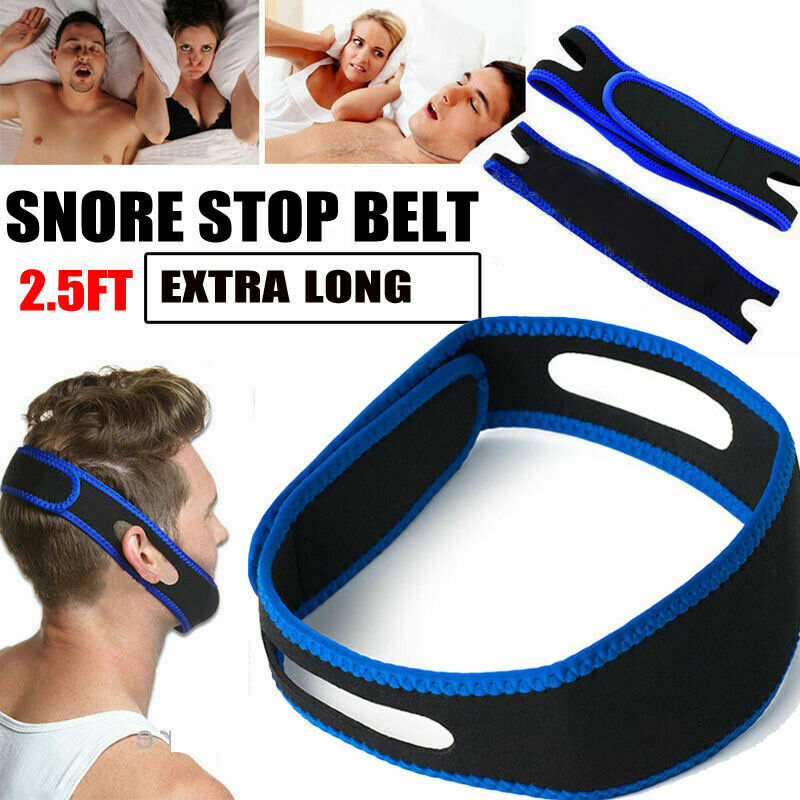 Snore Stop Belt Anti Snoring Cpap Chin Strap Sleep Apnea Jaw Solution ...