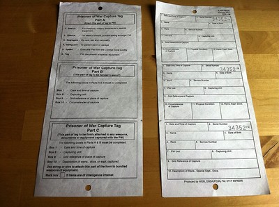 BRITISH ARMY PRISONER OF WAR CAPTURE TAG F PW 788 UK | eBay UK