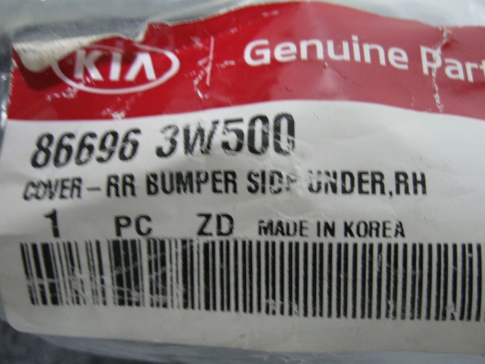 NEW GENUINE KIA RIGHT REAR BUMPER COVER FOR 14-15 SPORTAGE (PN 86696 ...