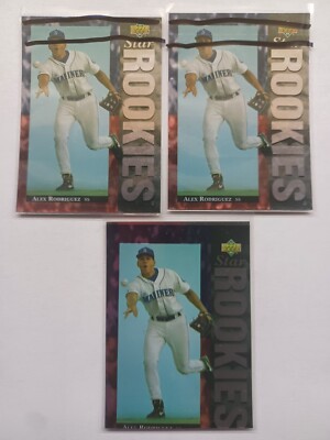 1994 Upper Deck #24 Alex Rodriguez RC 3 Error Cards 1 MisAlignment 2 ...