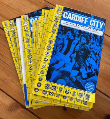 Cardiff City Home & Away Programmes 1974/75 - Select from the drop down ...