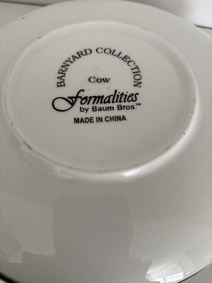 Formalities by Baum Bros. SET OF 3 BARNYARD COLLECTION Plates Sheep Cow ...