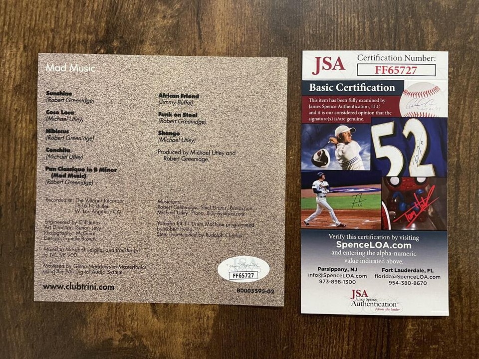 Michael Utley Signed Autograph Framed CD Display Jimmy Buffett Coral ...