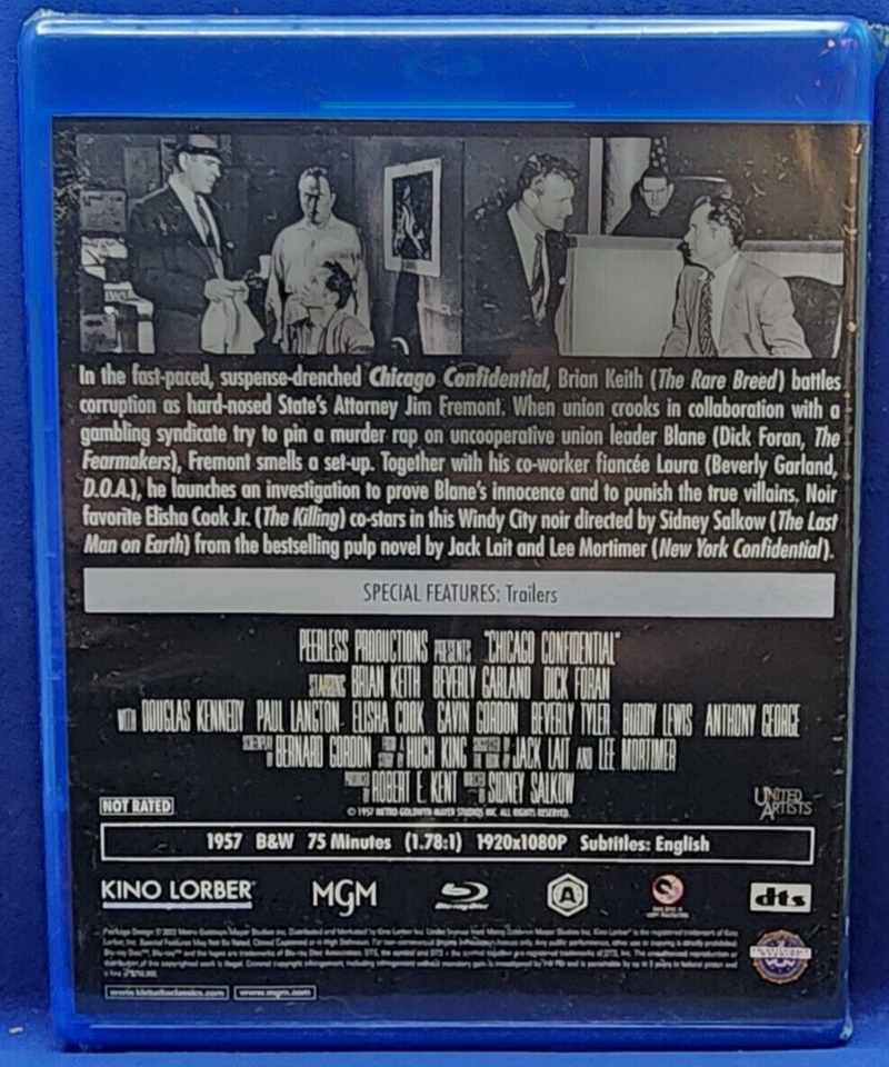 Chicago Confidential (Blu-ray, 1957) Brian Keith, Beverly Garland, Dick ...