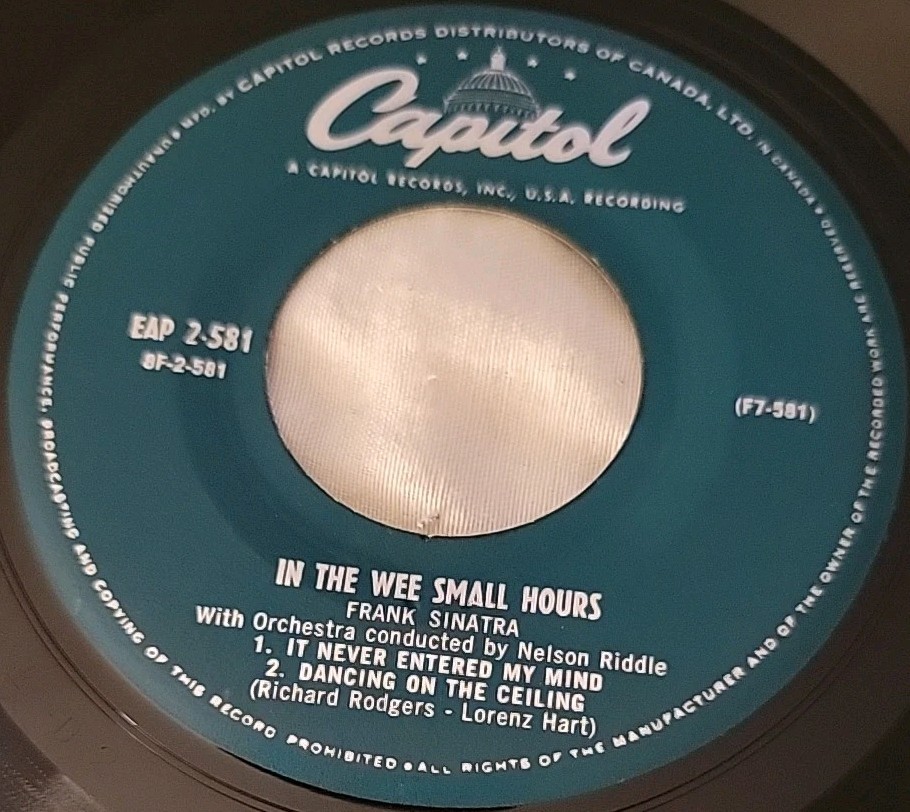 Frank Sinatra: In The Wee Small Hours (Part 2) 7" 45rpm (1955) Capital ...
