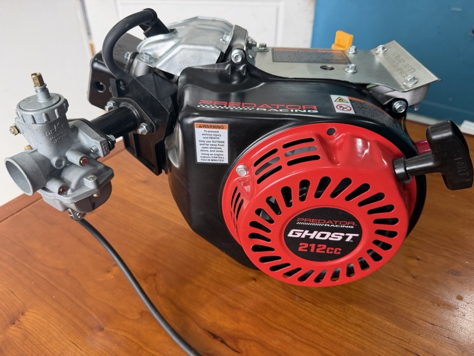 Predator Ghost 212cc Horizontal Racing Engine Metal Black Red | eBay