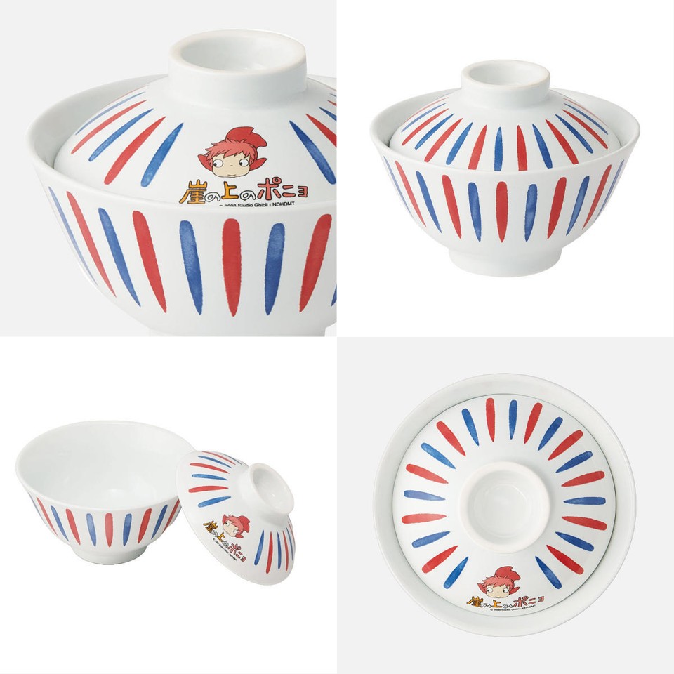 Studio Ghibli Ponyo on the Cliff by the Sea Ramen Bowl with Lid 780ml ...
