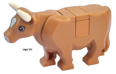 Lego 64452pb01c03 City Farm Cow Md Nougat Vache Ferme du 60346 MOC new ...