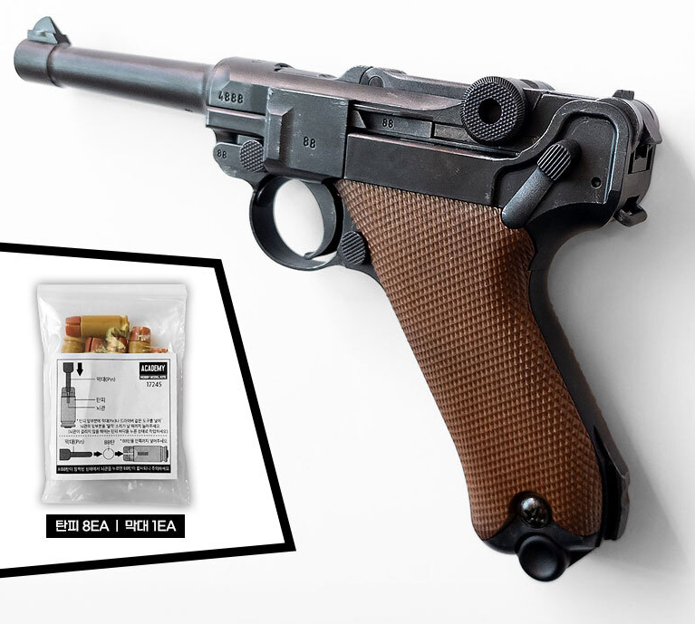 Academy Science Luger P08 Toy Real Gun Bullet Injection 6mm BB ...
