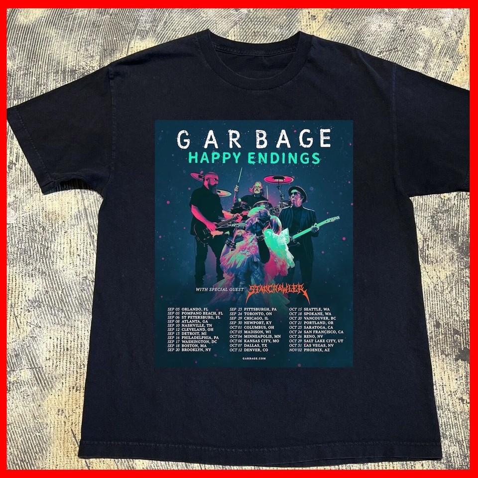 HOT!!! Garbage Happy Endings Tour 2025 Gift For Fan S to 5XL T-shirt | eBay