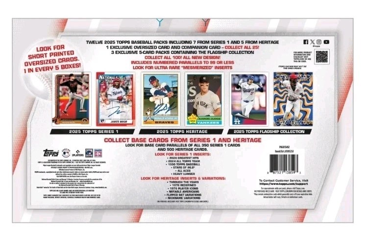 2025 Topps Baseball The Flagship Collection Box + 3 Flagship Packs ...
