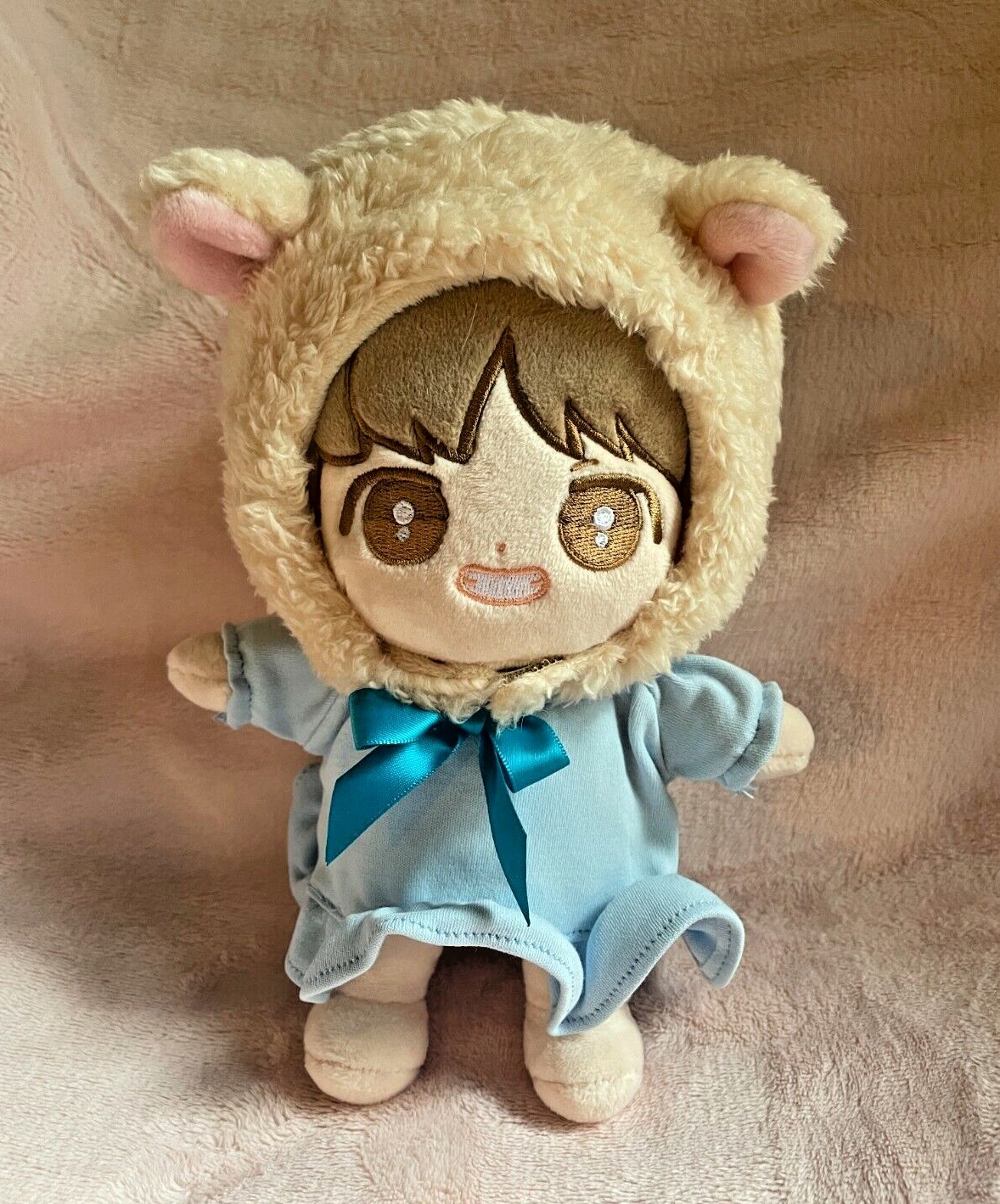 BTS V Taehyung Fanmade 20cm Doll Plush with 2 Outfits + Freebies | eBay UK