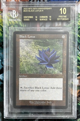 BGS 10 Black Label Retro Frame Black Lotus M30 Only Black Label Lotus ...