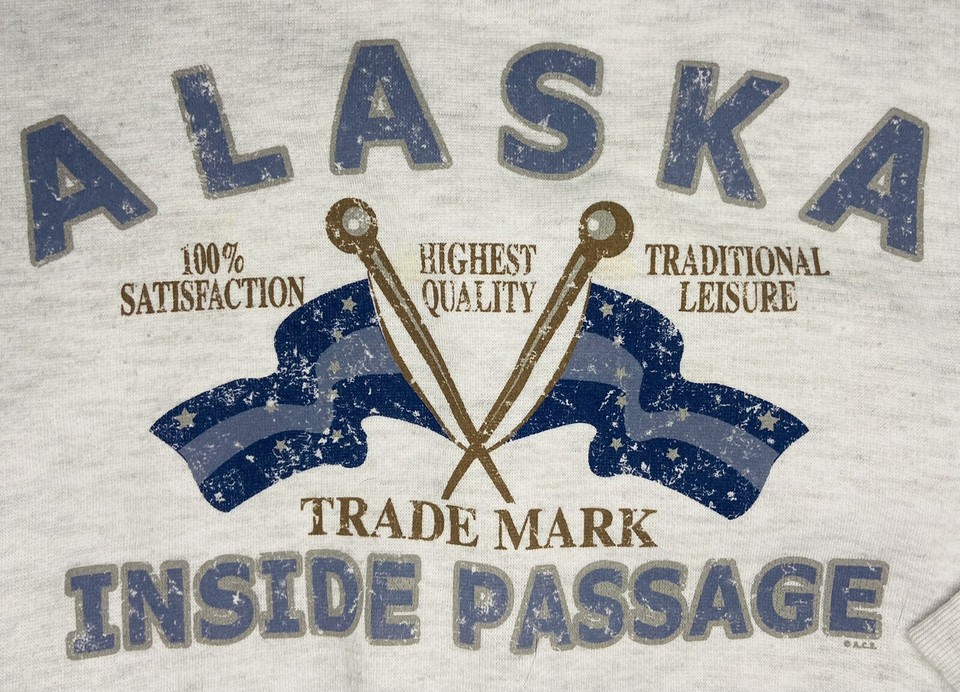 *VINTAGE* Polar Graphics Alaska Inside Passage Collared Sweater; Made ...