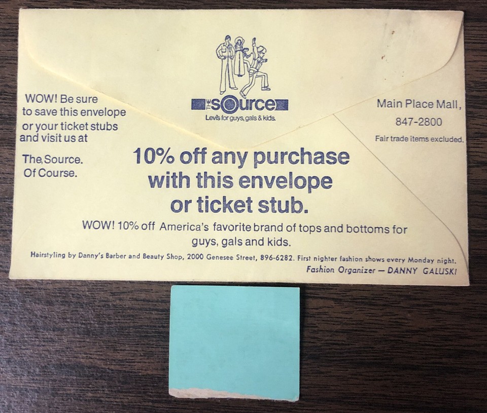 RARE Vintage 1980 Melody Fair Concert Ticket and Envelope North ...