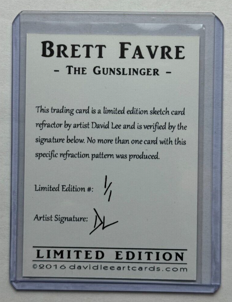 Brett Favre Limited Edition Artist Signed "The Gunslinger" Refractor ...