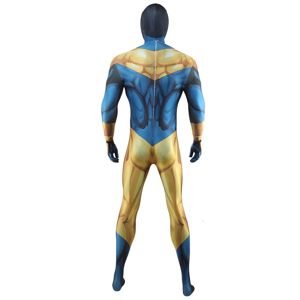 Booster Gold Jumpsuit Cosplay Superhero Bodysuit Costume Adult Kids ...