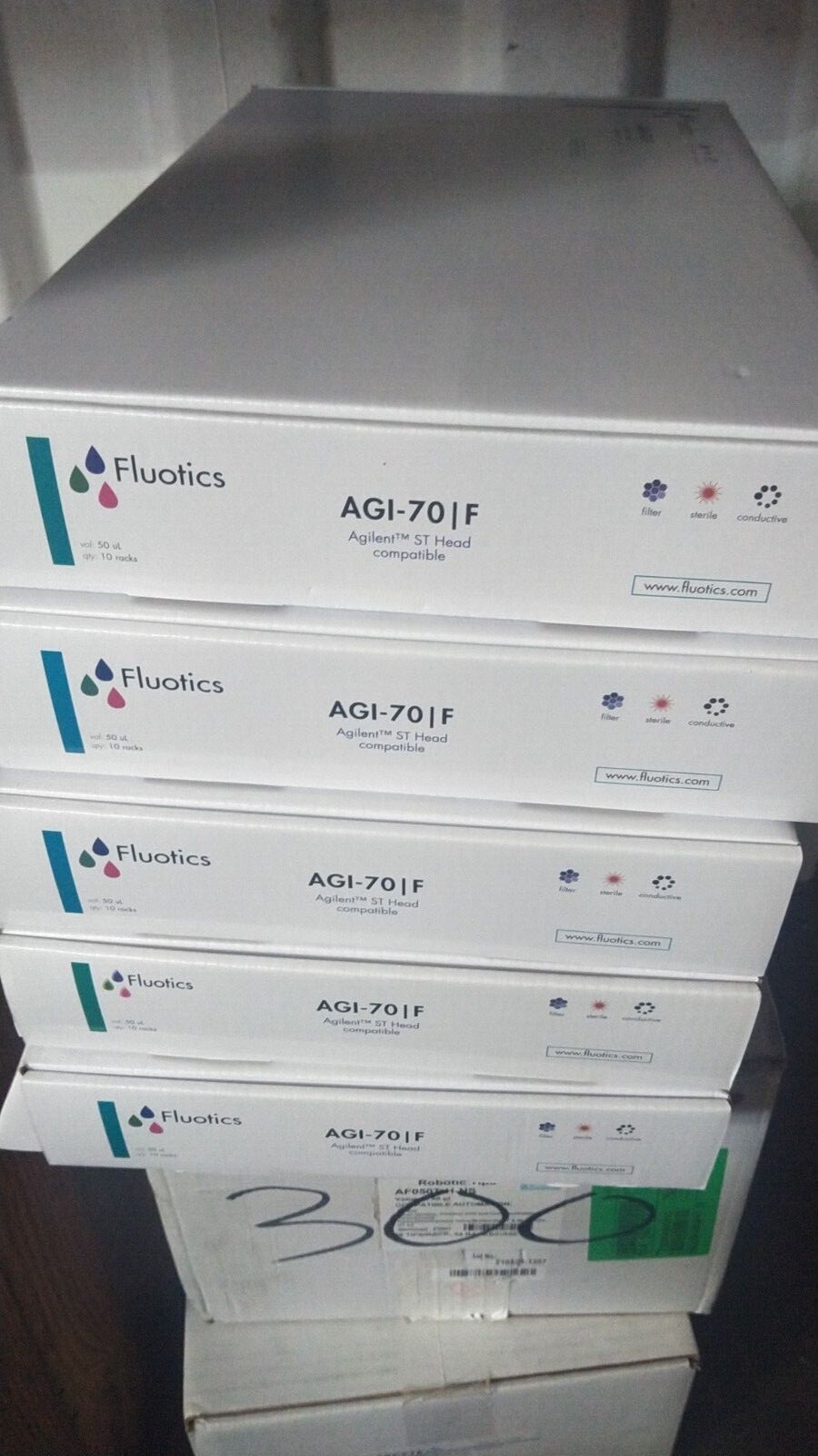 Fluotics AGI-70/F Robotic Pipette Tips Agilent ST Head 50uL 1 Rack 384 ...