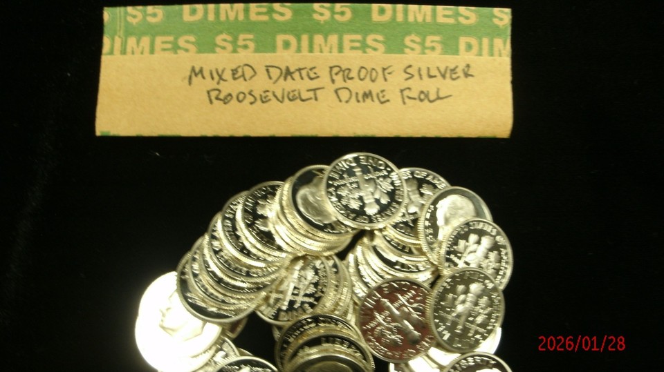 2000 - 2010 Mixed Roosevelt Proof Silver Dime Roll [50 Proof Dimes] | eBay