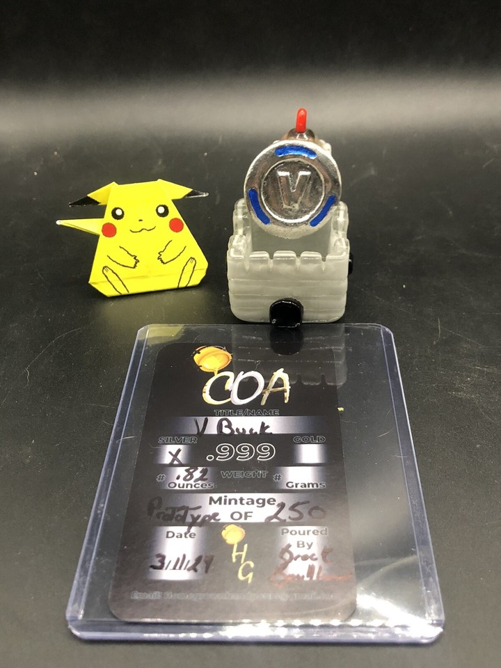 Rare Limited Edition FORTNITE V-Bucks .999fs Silver Coin (Not Double ...