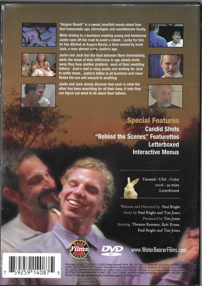 ANGORA RANCH Water Bearer Films 2006 DVD Gay Romance Daddy 759259140875 ...