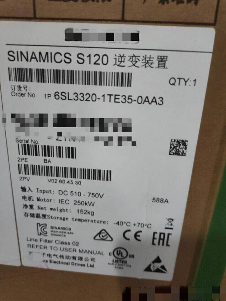 6SL3320-1TE35-0AA3 SIEMENS SINAMICS S120 SINGLE MOTOR MODULE 6SL3320 ...