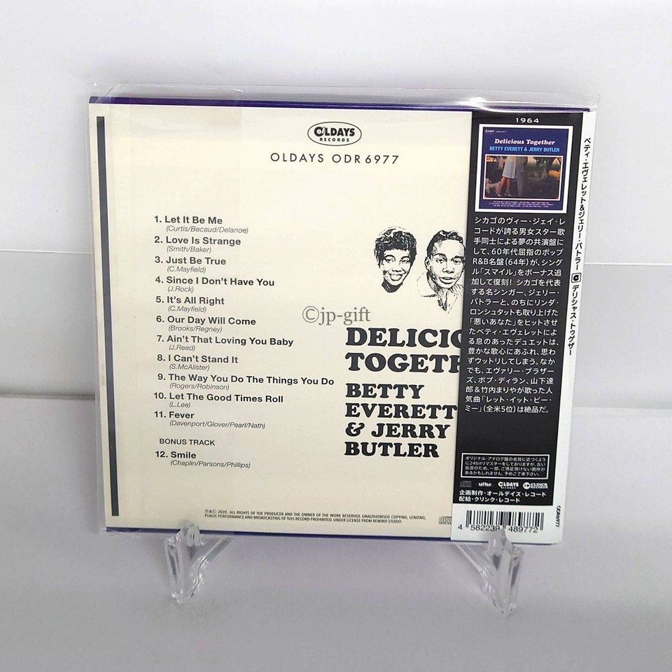 Betty Everett & Jerry Butler Delicious Together Japan Music CD Bonus ...