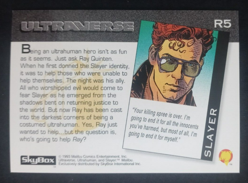 1993 Skybox Malibu Comics Ultraverse Rookie Card Slayer R5 | eBay
