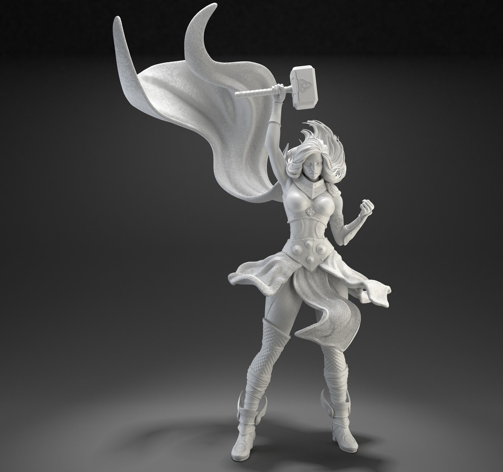 Female Thor 3D printed Model Kit Resin Figure Unpainted Unassembled GK ...