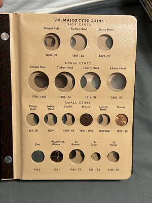 DANSCO 7070 US Coin TYPE SET Album book 19th 20th Century + 12 coins ...