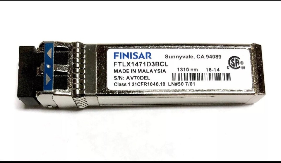 Lot of 5 Finisar FTLX1471D3BCL Fiber Optics 10G 10km SM Datacom SFP ...