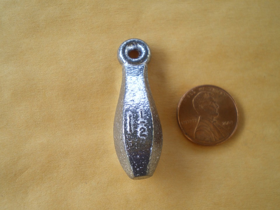 100 PCS. BANK SINKERS 2, 1-1/2, 1, 7/8 OZ. 25 EACH SIZE G/QUALITY F/DO ...