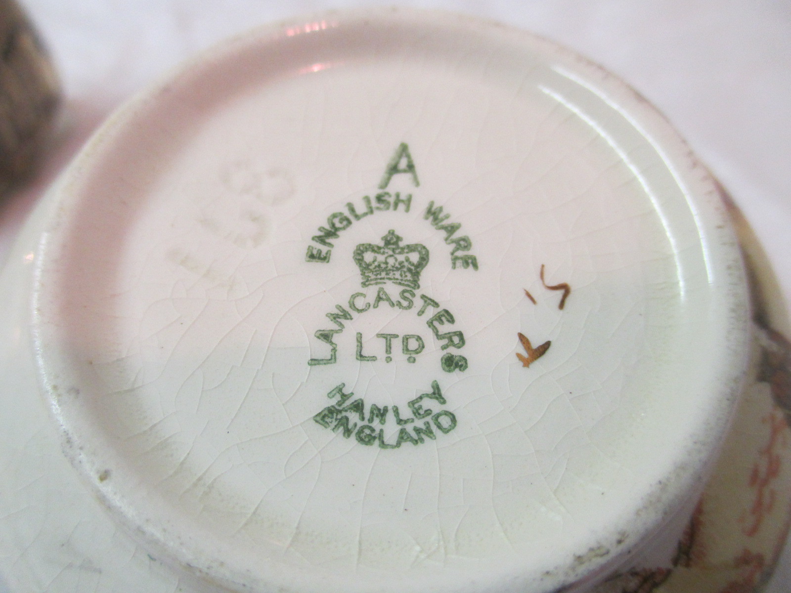 Vtg England Hanley English Ware Lancaster Sandland Creamer & Sugar ...