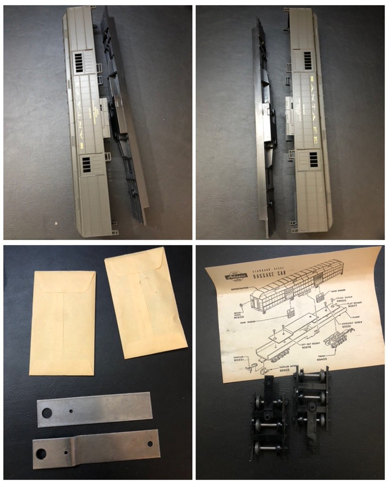 Athearn HO Scale Locomotive Diesel Train Santa Fe SDP40 Baggage Car Lot ...