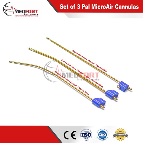 (Set of 3) MicroAire Pal Type Fitting Liposuction Cannulas REUSABLE ...