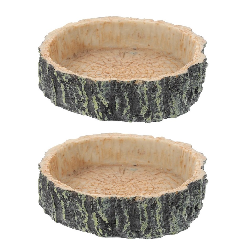 2 Pcs Reptile Tank Accessories Leopard Geckos Feeder Lizard Water Dish ...
