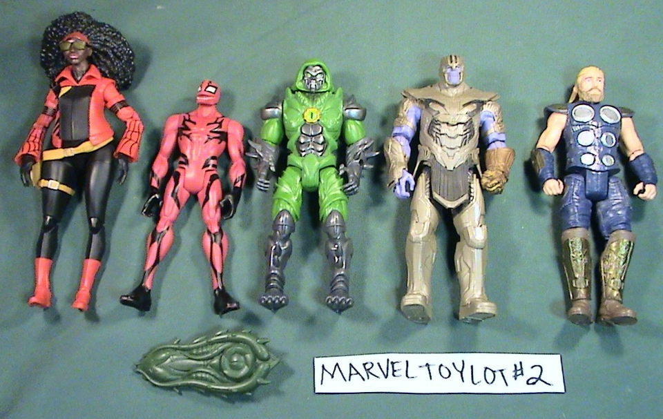Marvel MCU Action Figures lot #2, Spiderlady, Carnage, Dr. Doom, Thanos ...