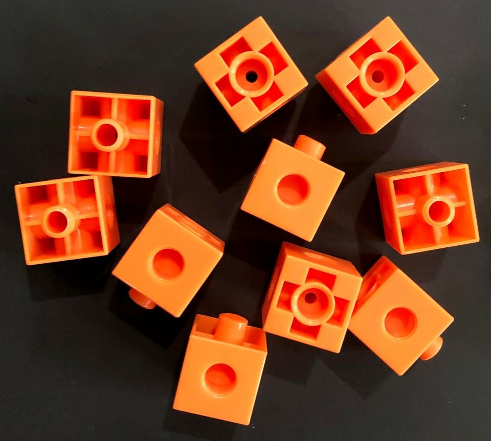 100 LINKING BLOCKS, Snap Cubes, Math Manipulatives (10 colors, 10 of ...