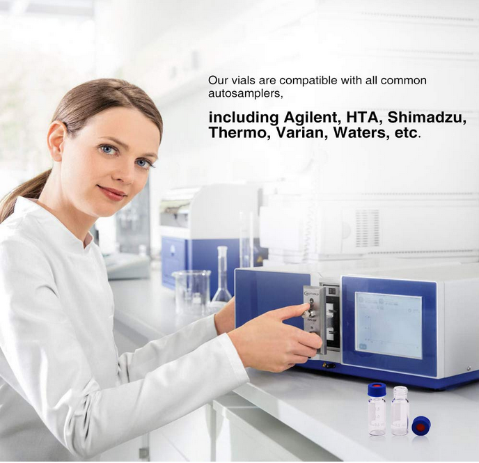 50000PCS 2ml Auto-Sampler Vials 9-425 Clear Glass Bottles Screw Top ...