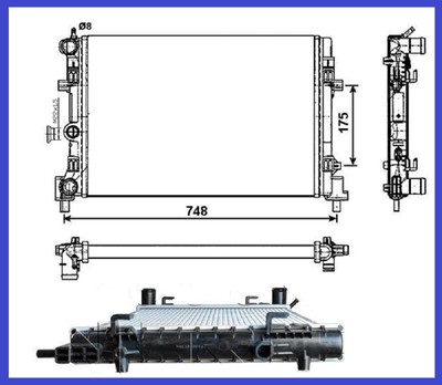 Radiateur d'eau Audi seat skoda vw 6R0121253 - 6R0121253A - 6R0121253L ...