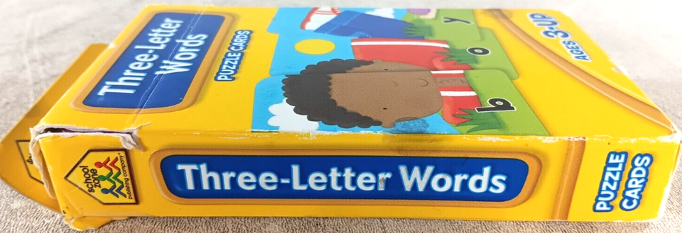 School Zone Three Letter Words Flash Puzzle Cards Learning Game ...